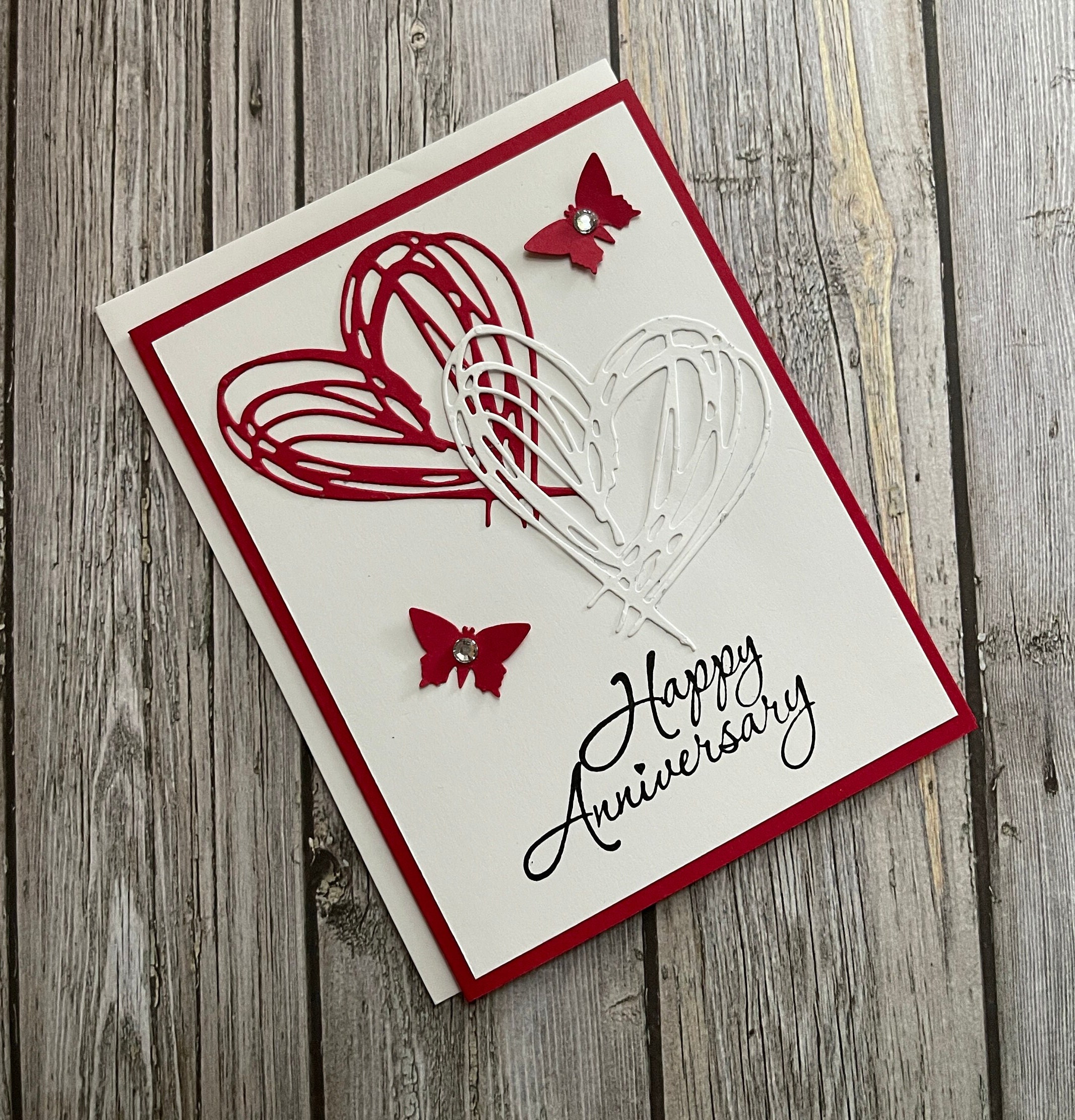 Hearts Anniversary Card Card for Couples Anniversary Card - Etsy