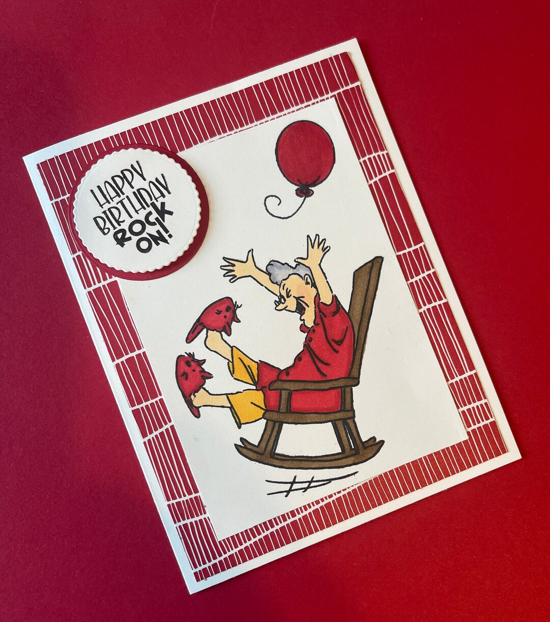 Fun Birthday Card, Cute Granny Birthday Card, Lady on Rocking Chair ...