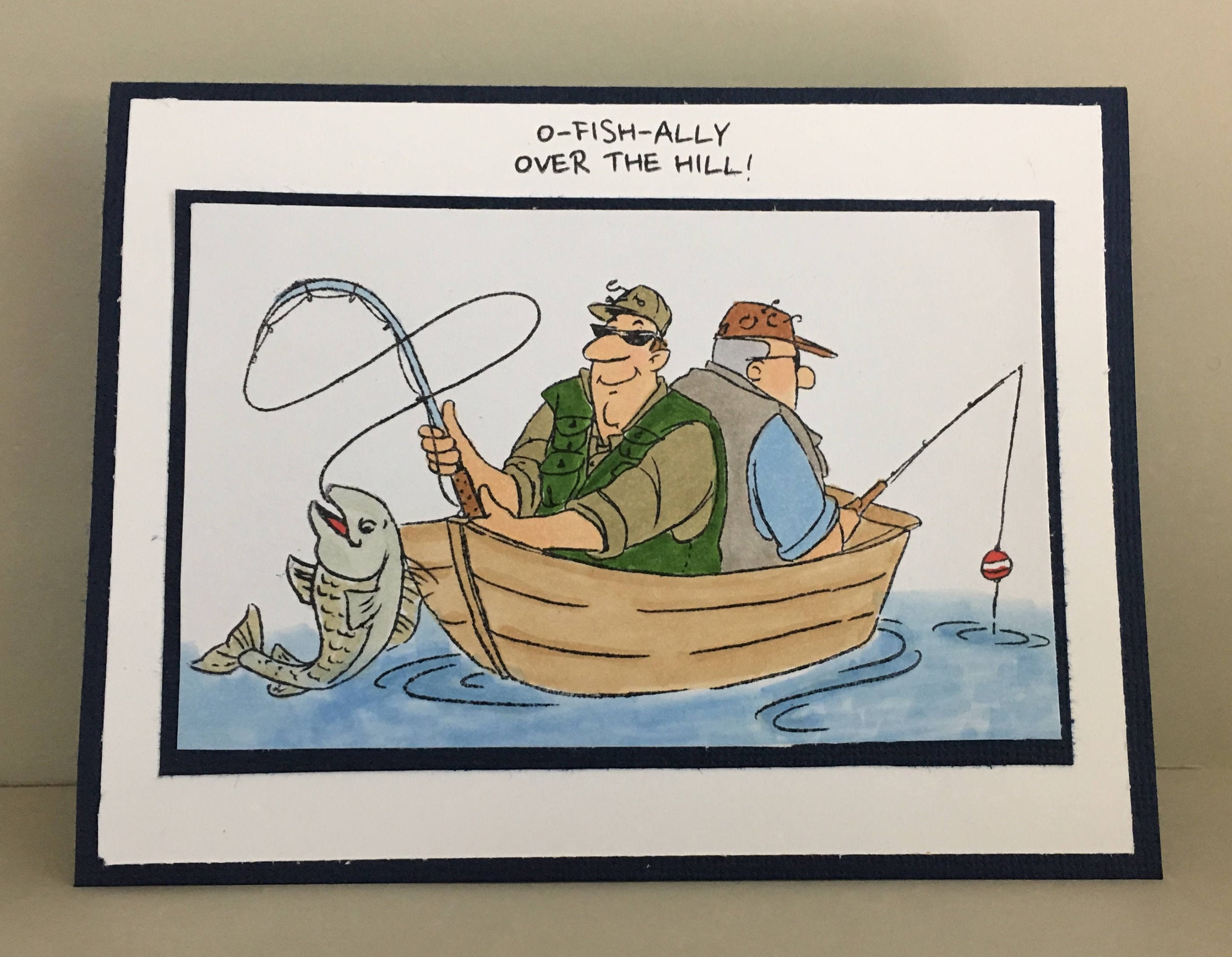 Funny Fishing Birthday Cards, 50th Birthday Card, Celebration Card ...