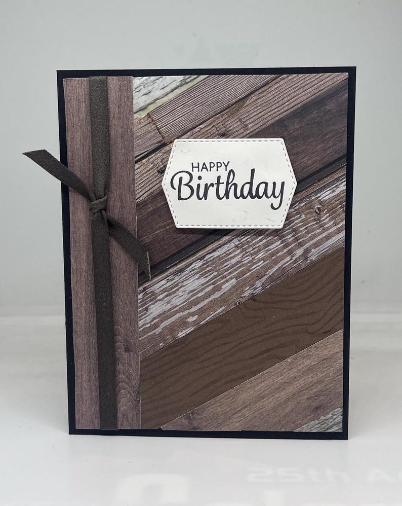 Masculine Birthday Card, Wood Slat Birthday Card, Fantabulistic ...