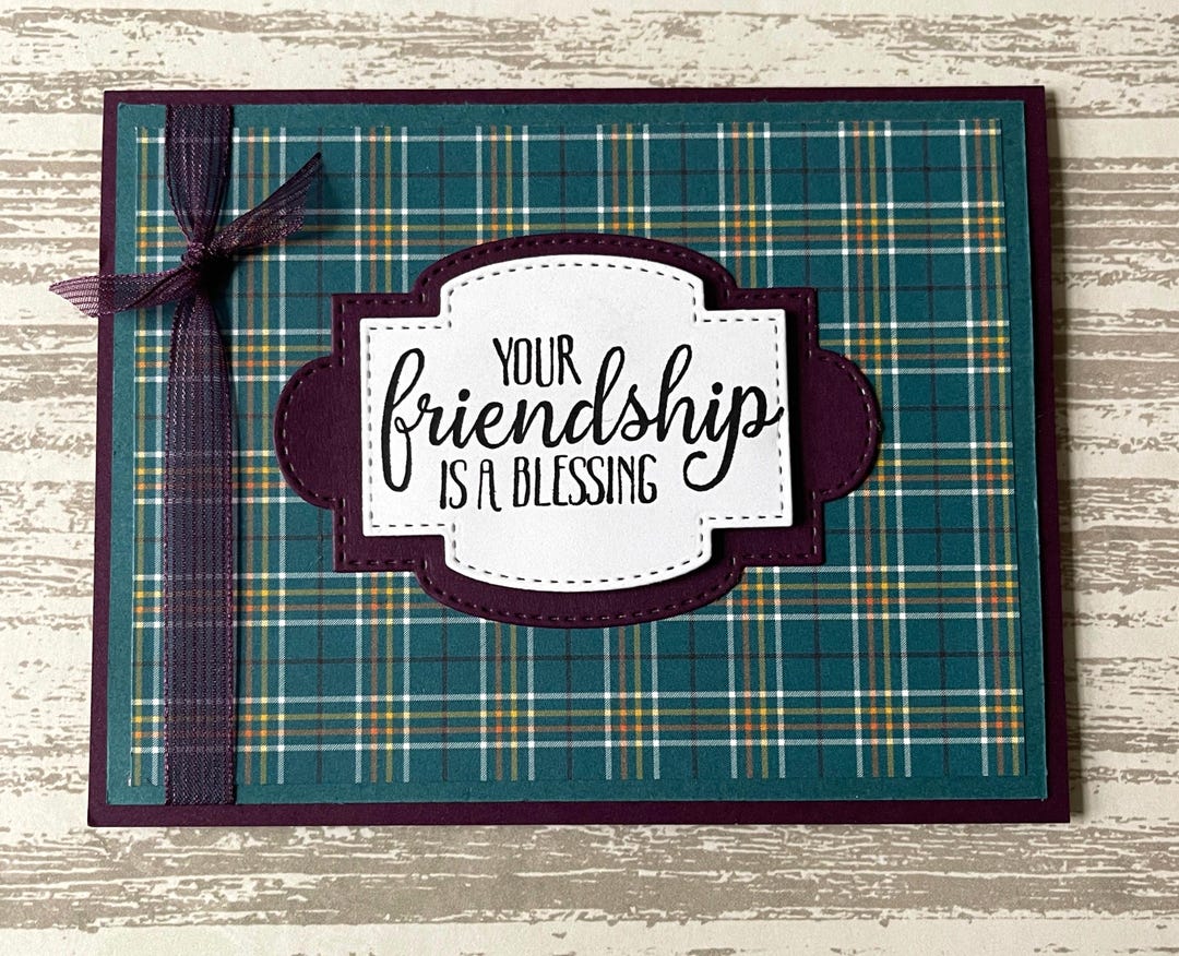 Fall Friendship Card, Special BFF, Pretty in Plaid, Thinking of You ...
