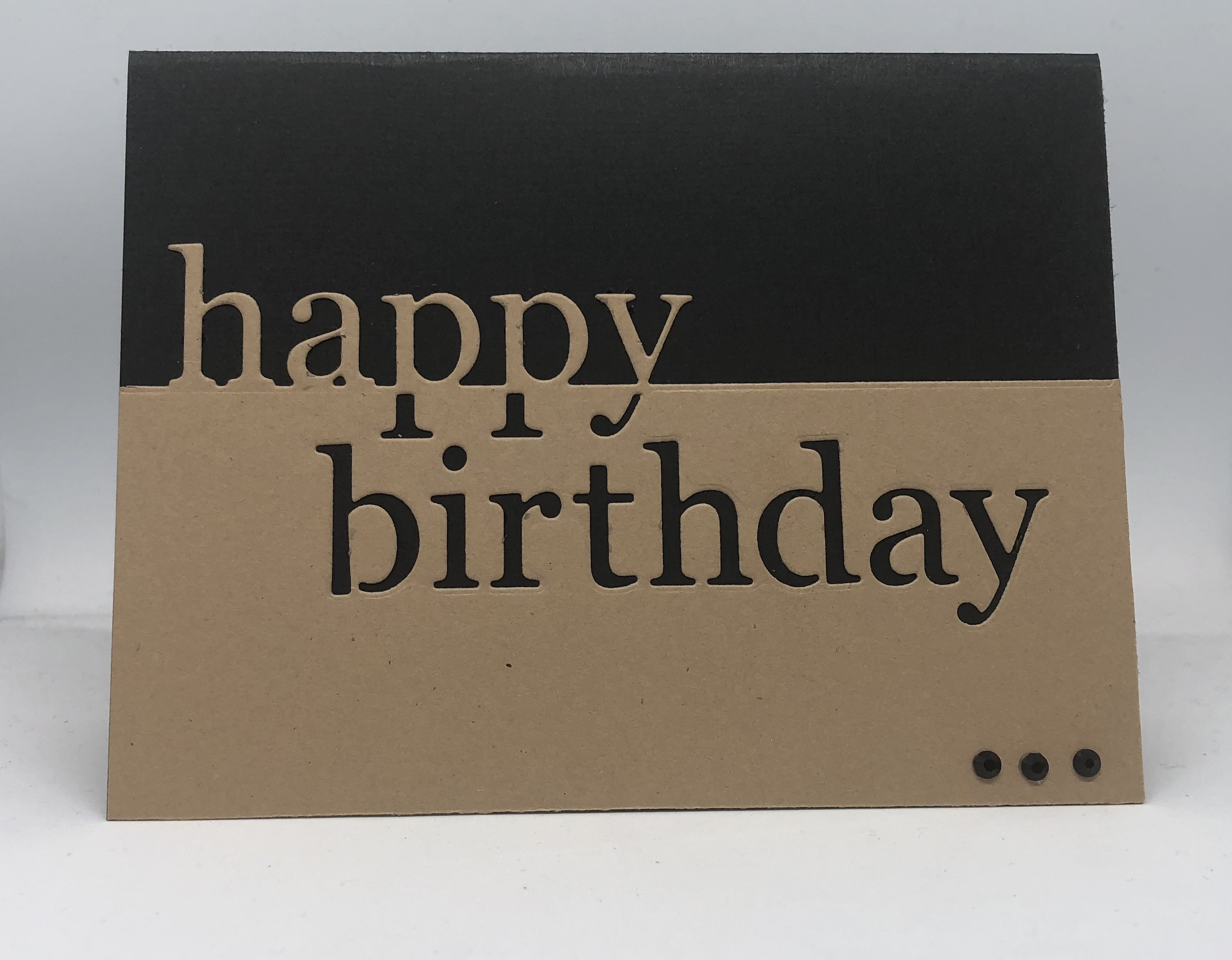 Brown & Black Birthday Card, Masculine Birthday Card, Happy Birthday ...