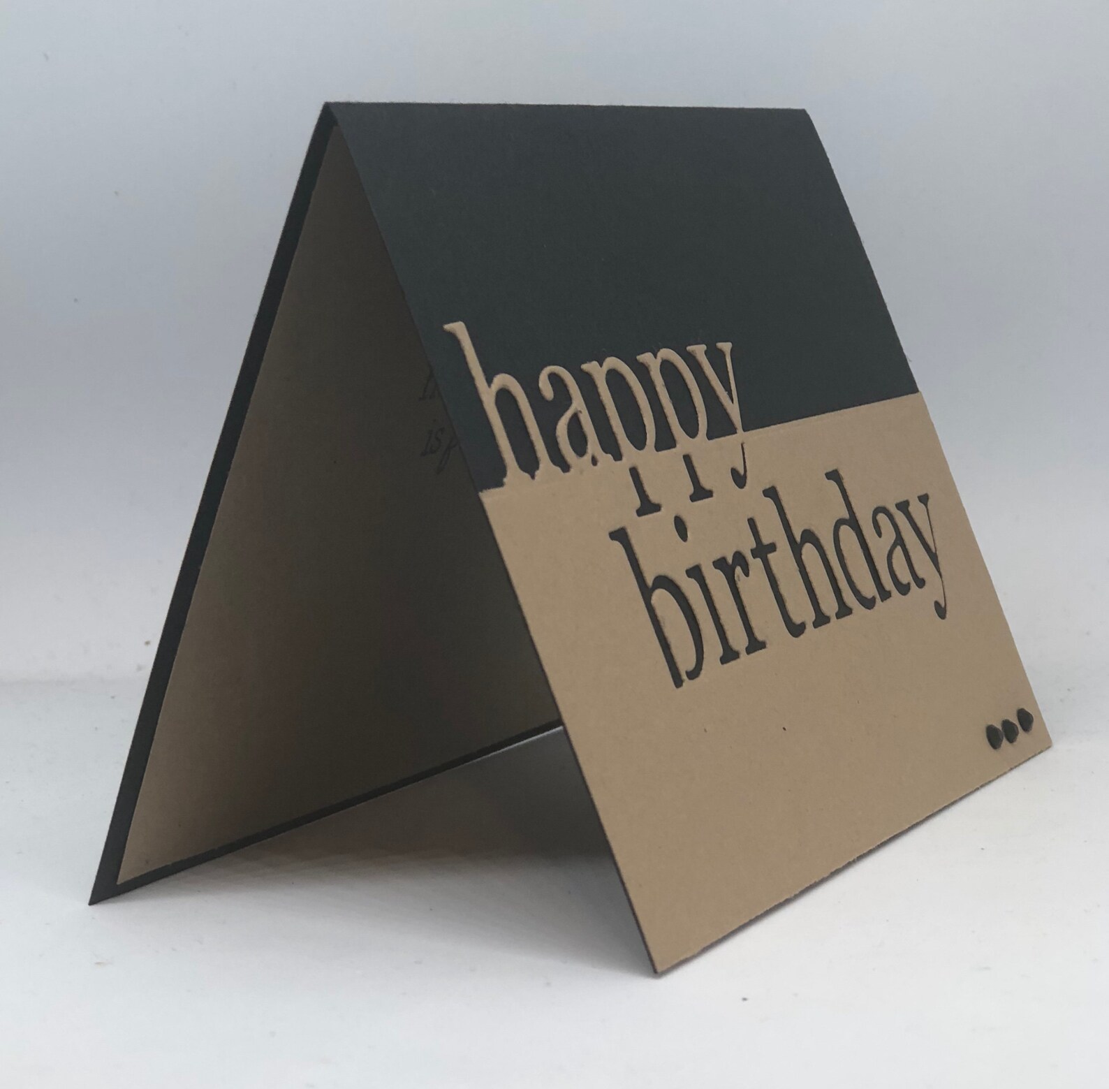 Brown & Black Birthday Card, Masculine Birthday Card, Happy Birthday ...
