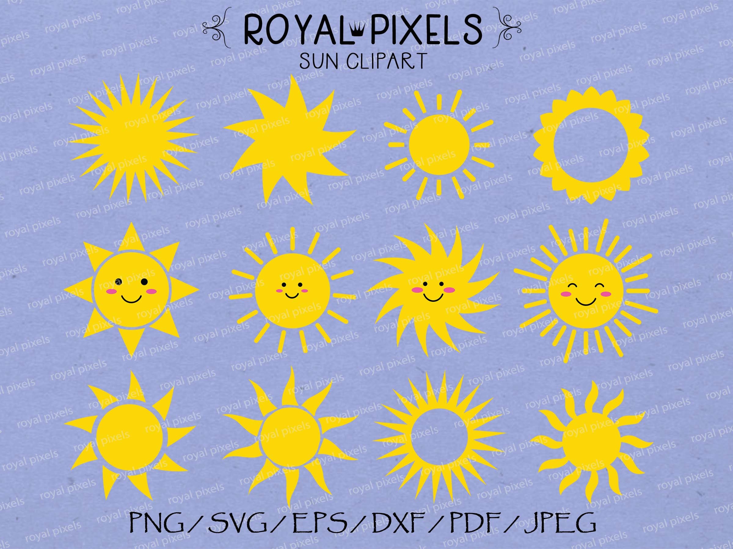 Sun Clipart Cute Sun Happy Sun SVG Summer Clipart SVG Png - Etsy Australia