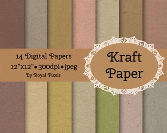Digital Kraft Paper | Etsy