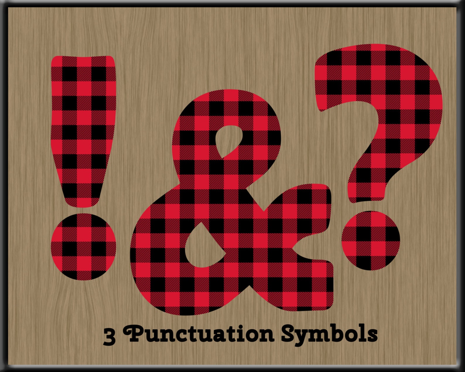 Lumberjack Buffalo Plaid Set UPPERCASE Alphabet 26 - Etsy