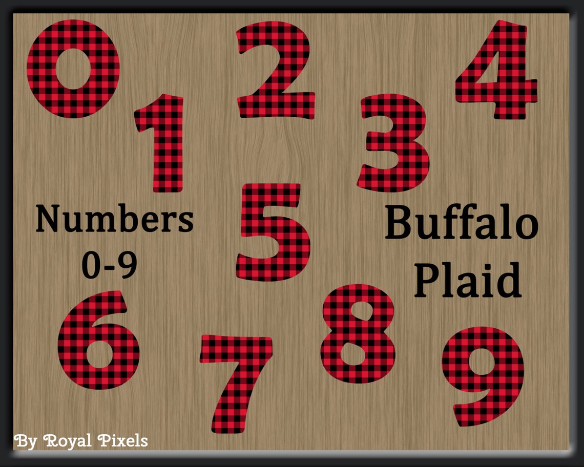 Lumberjack Buffalo Plaid Set UPPERCASE Alphabet 26 - Etsy