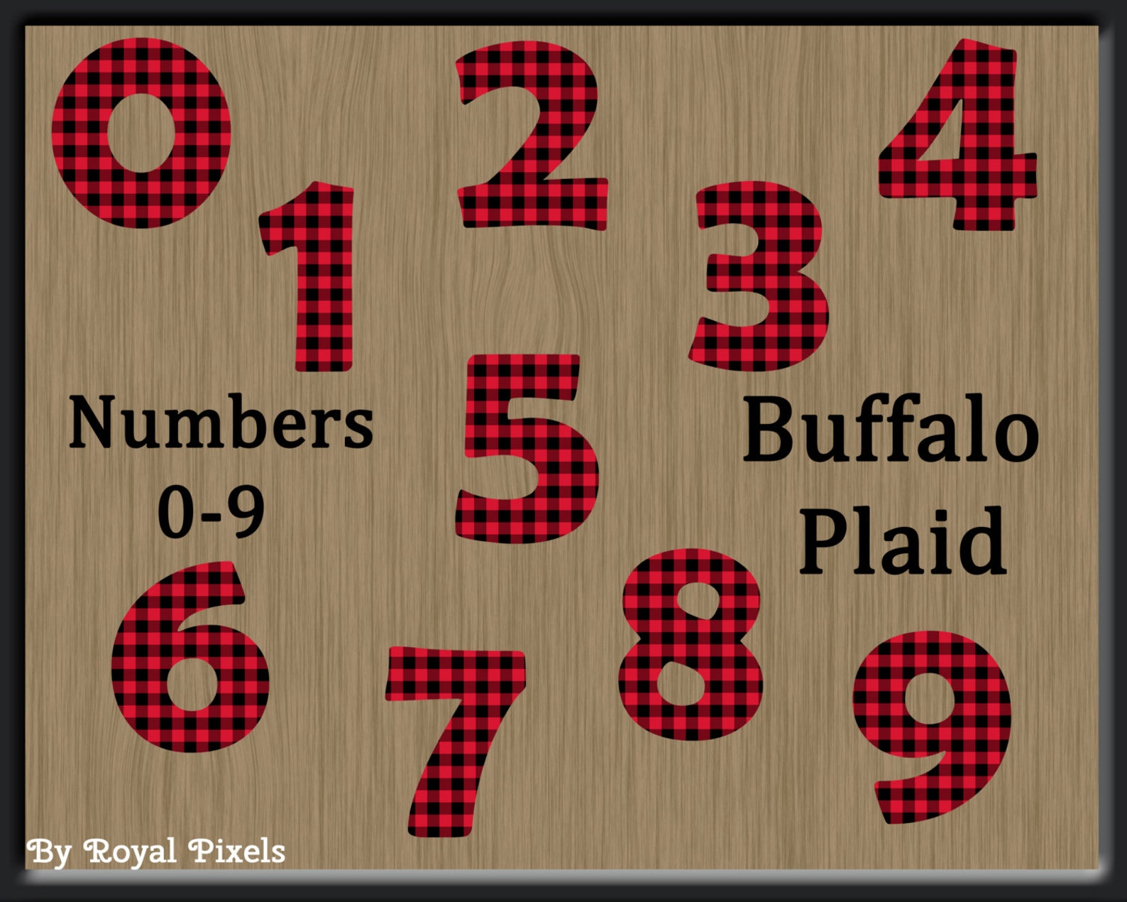 Lumberjack Buffalo Plaid Set UPPERCASE Alphabet 26 - Etsy