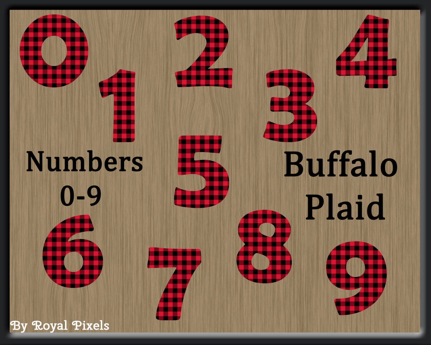 Lumberjack Buffalo Plaid Set UPPERCASE Alphabet 26 - Etsy