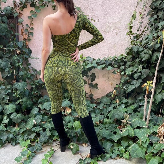 1980s Betsey Johnson Punk Label Snakeskin 2 Piece Cat… - Gem