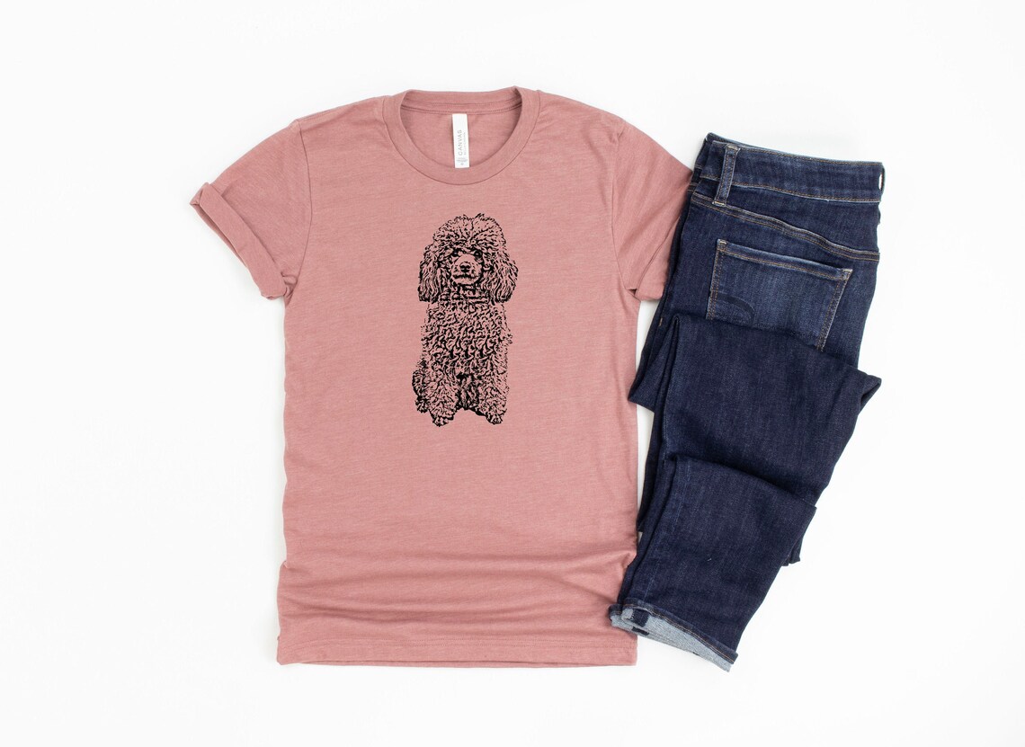 Poodle Shirt, Poodle Gifts, Poodle Art Dog Mom Shirt for Standard ...