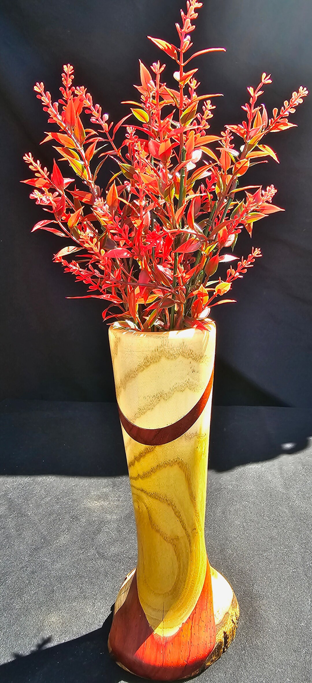 Hand Turned Oregon Mulberry African Padauk Minlge Vase - Etsy