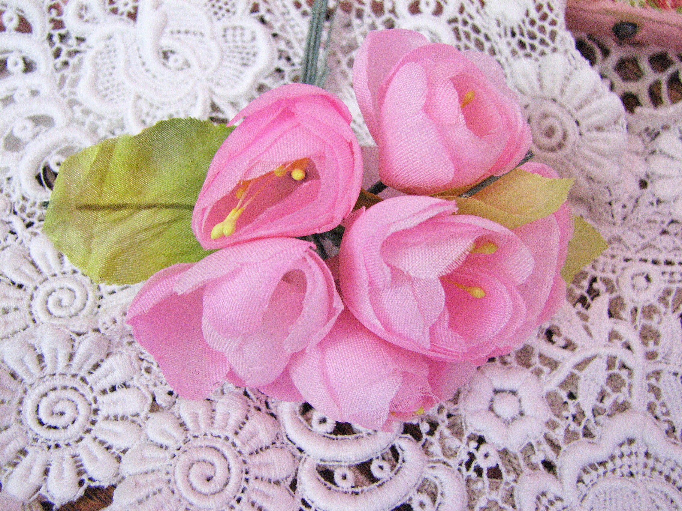 One Vintage Old Store Stock Baby Pink Posy Bouquet - Etsy