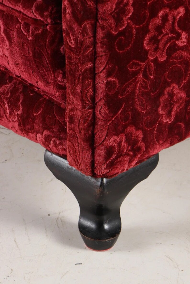 3-piece Art Deco Sofa, Club Chair & Rocker Set in Devoré Velveteen ...