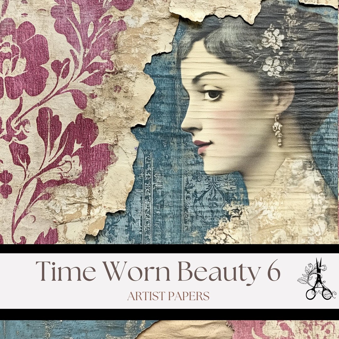 Junk Journal Printable Artist Papers: Elegant Botanical Collage ...