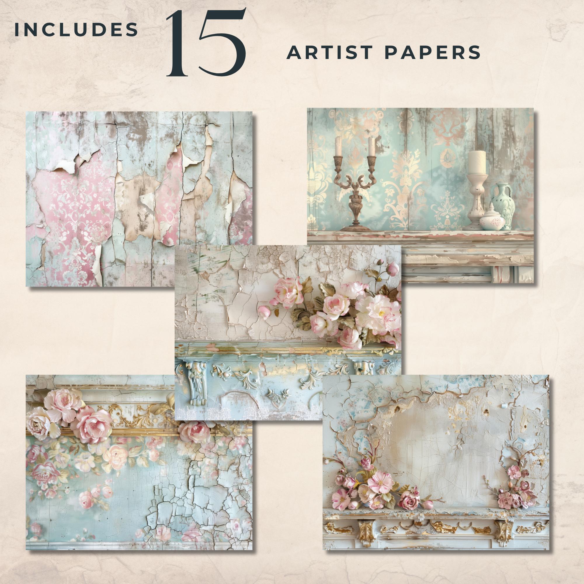 French Parlor Shabby Chic Junk Journal Artist Pages: Romantic Printable ...