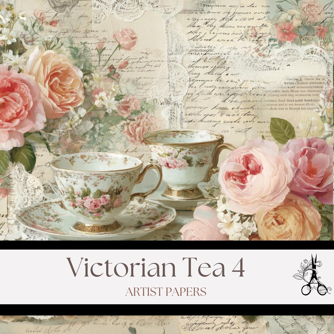 Victorian Tea 4 - Artist Papers for Vintage Inspired Junk Journals ...