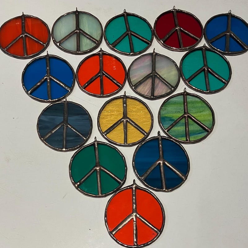 Peace Sign Stained Glass - Etsy
