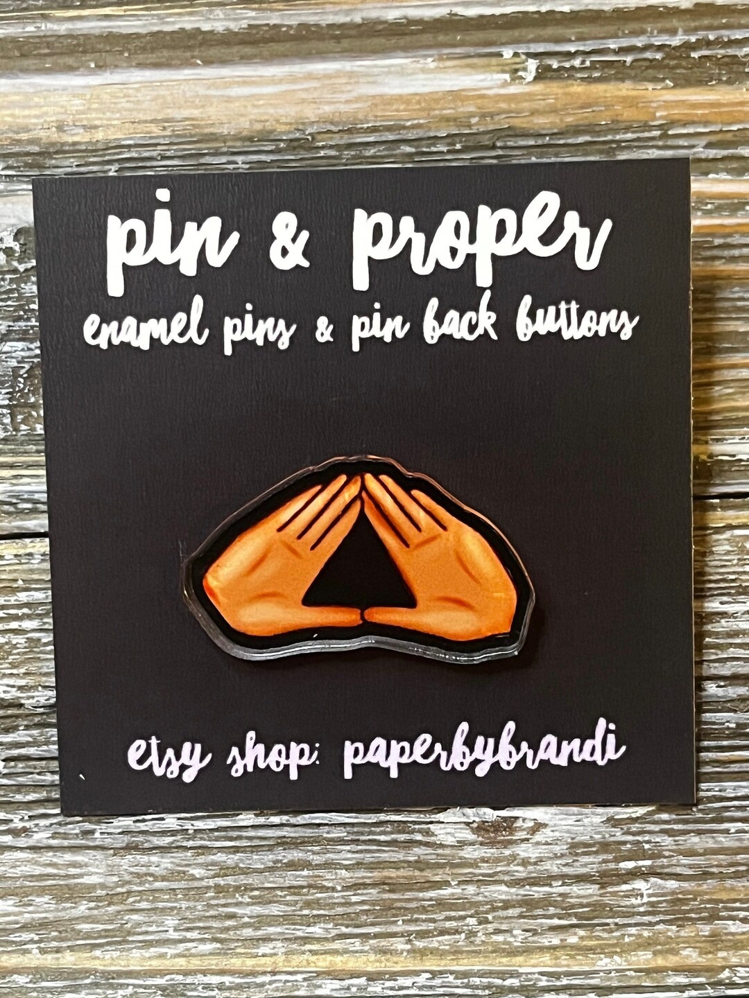 Pyramid Hands Acrylic Pin - Etsy