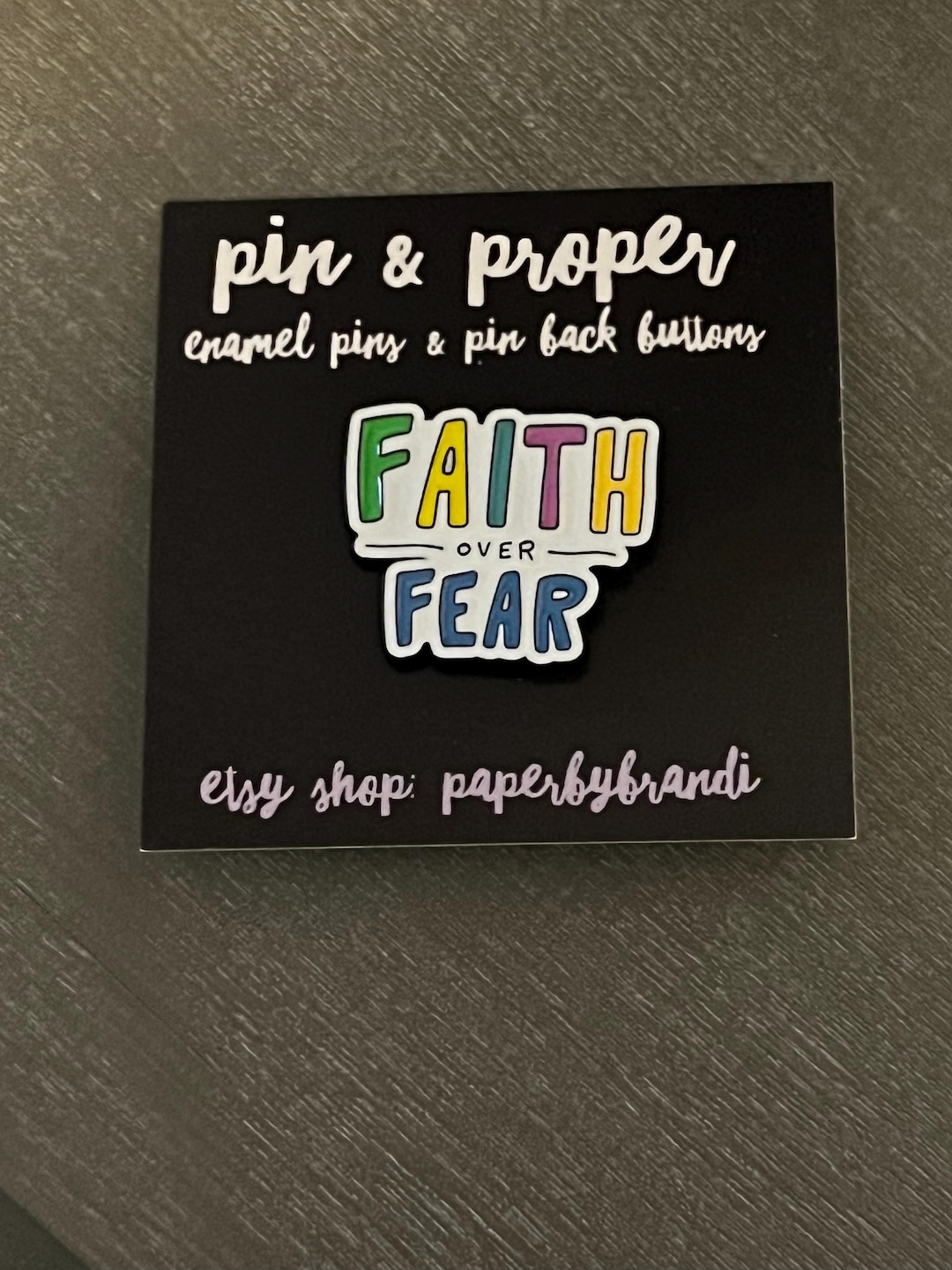 Faith Over Fear Enamel Lapel Pin - Etsy