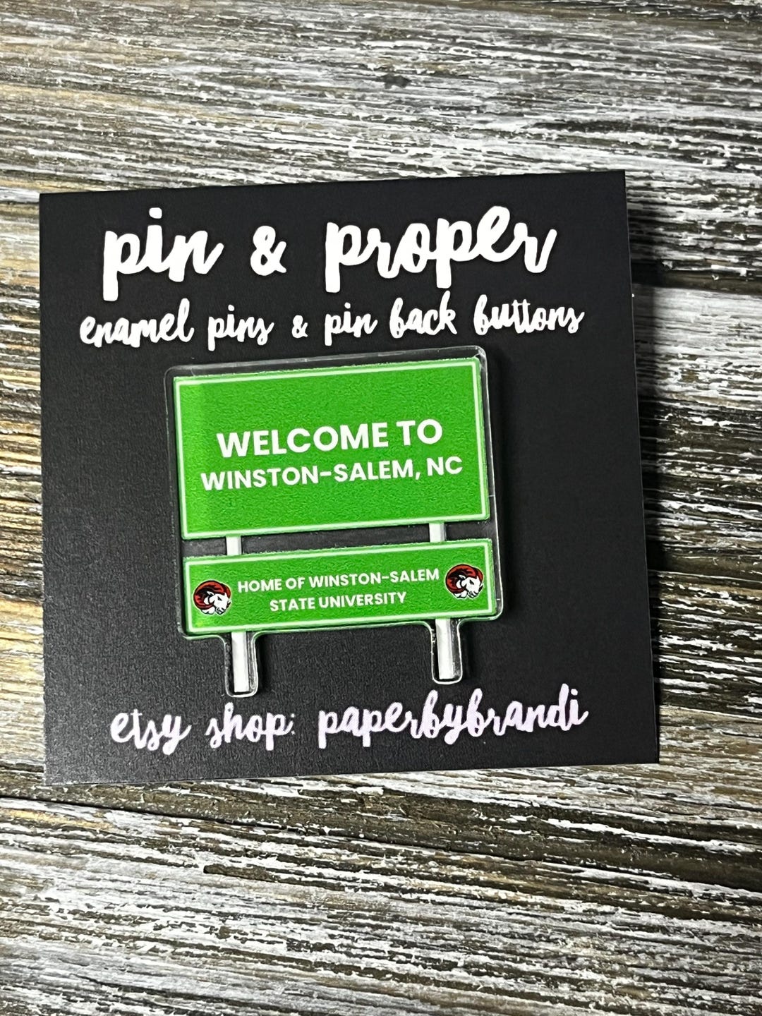 Welcome to Winston-salem WSSU Highway Sign Acrylic Lapel Pin - Etsy