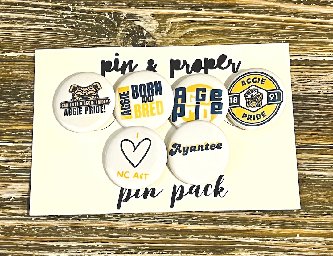 Aggie Pin Back Button Pack - Etsy