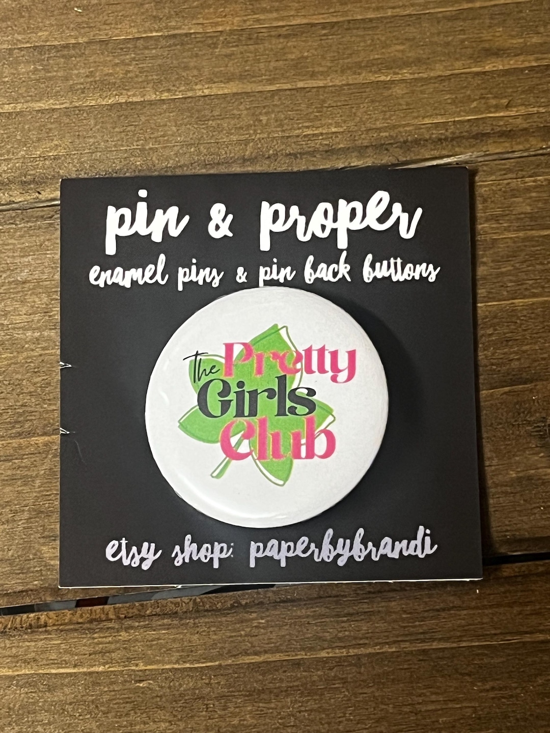 The Pretty Girls Club Pin Back Button - Etsy