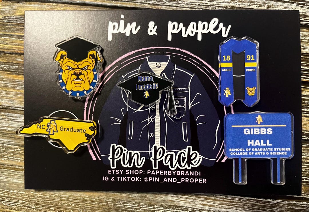 Aggie Gibbs Hall Graduate Pin Pack - Etsy