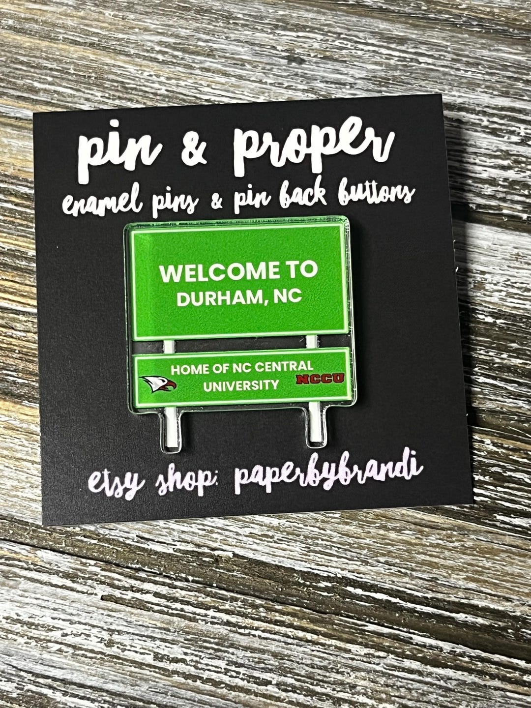 Welcome to Durham NCCU Highway Sign Acrylic Lapel Pin - Etsy