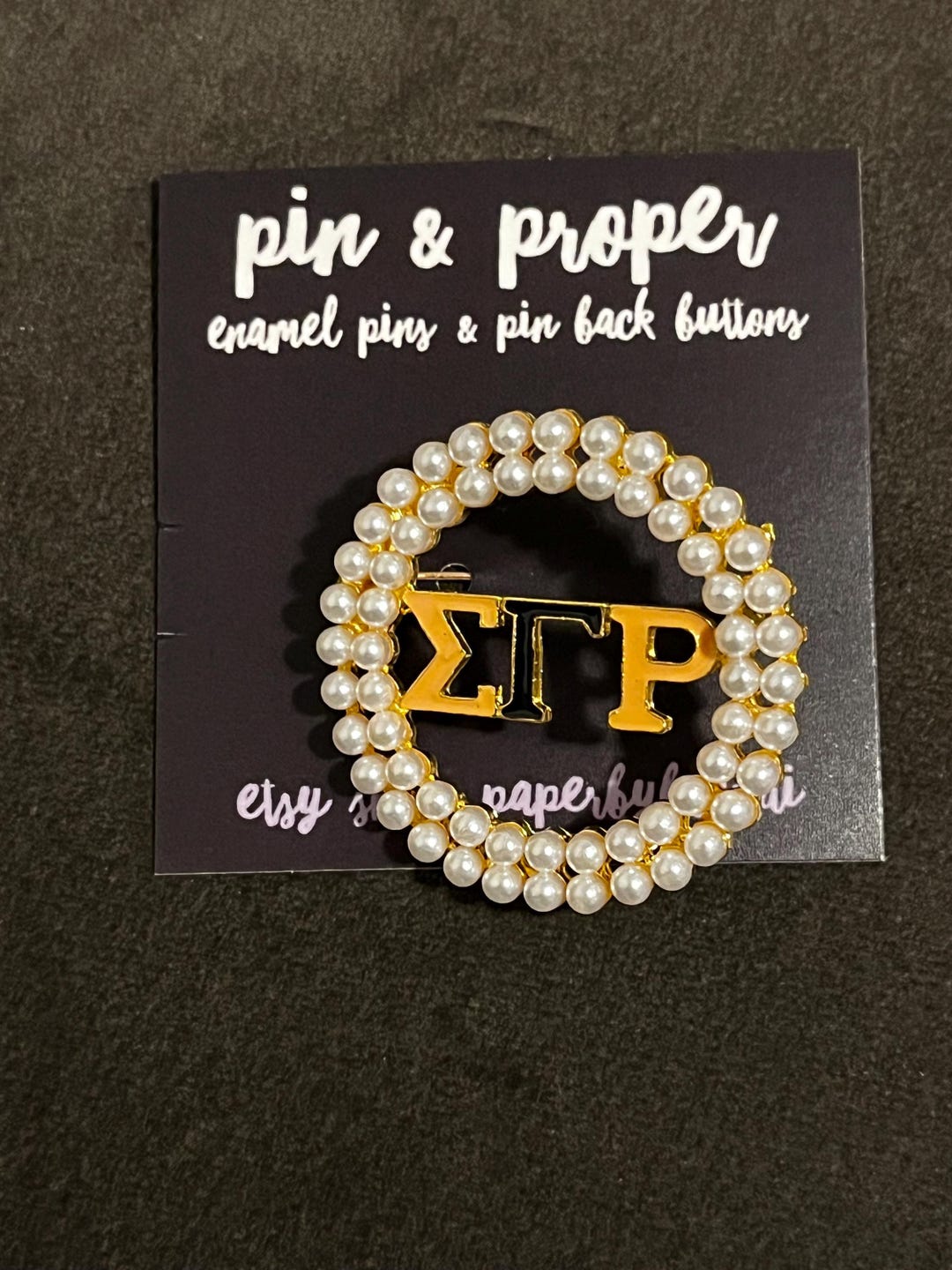 Pearl Sgrho Lapel Pin - Etsy