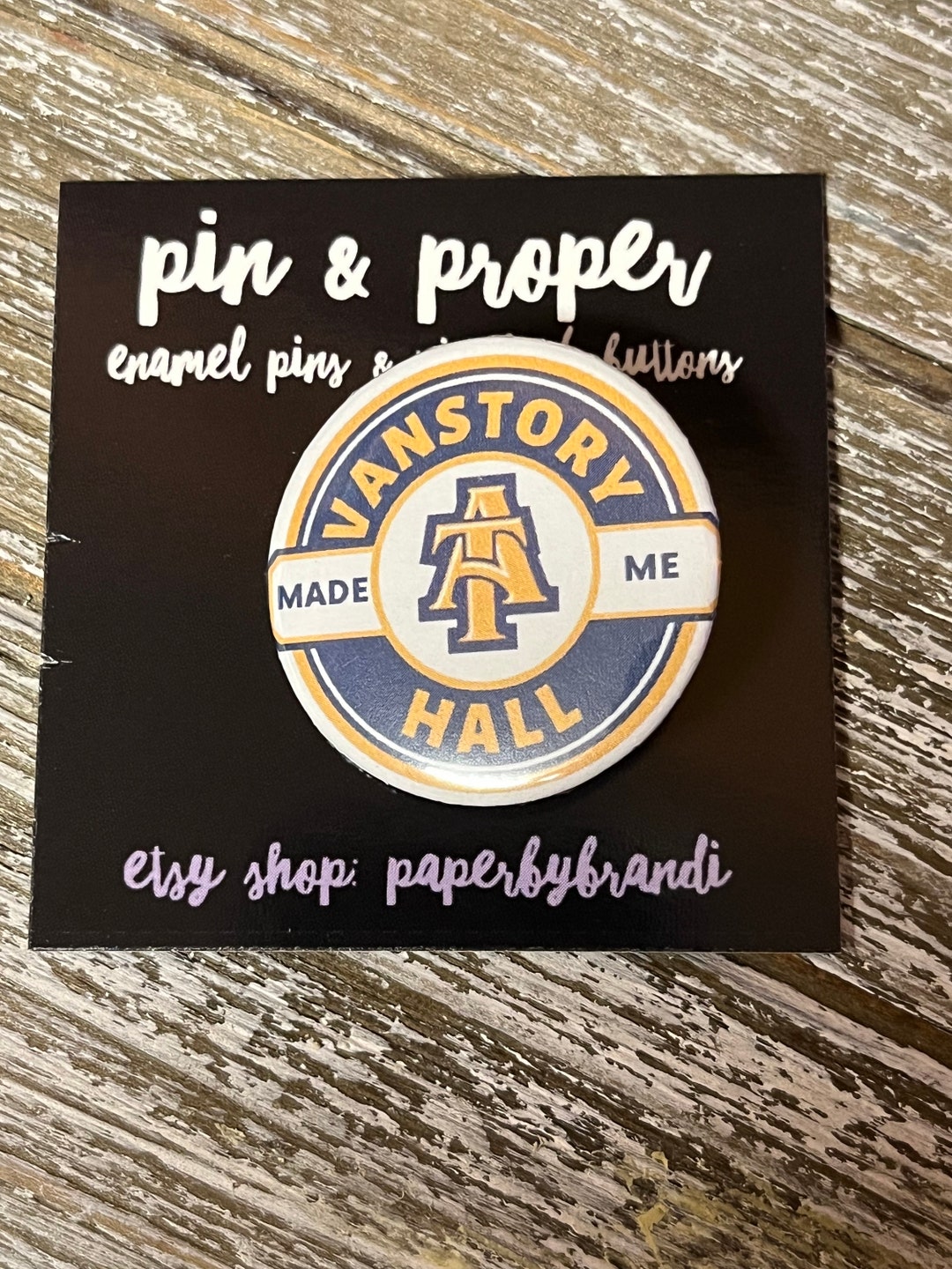 NC A&T Vanstory Hall Made Me Pin Back Button - Etsy