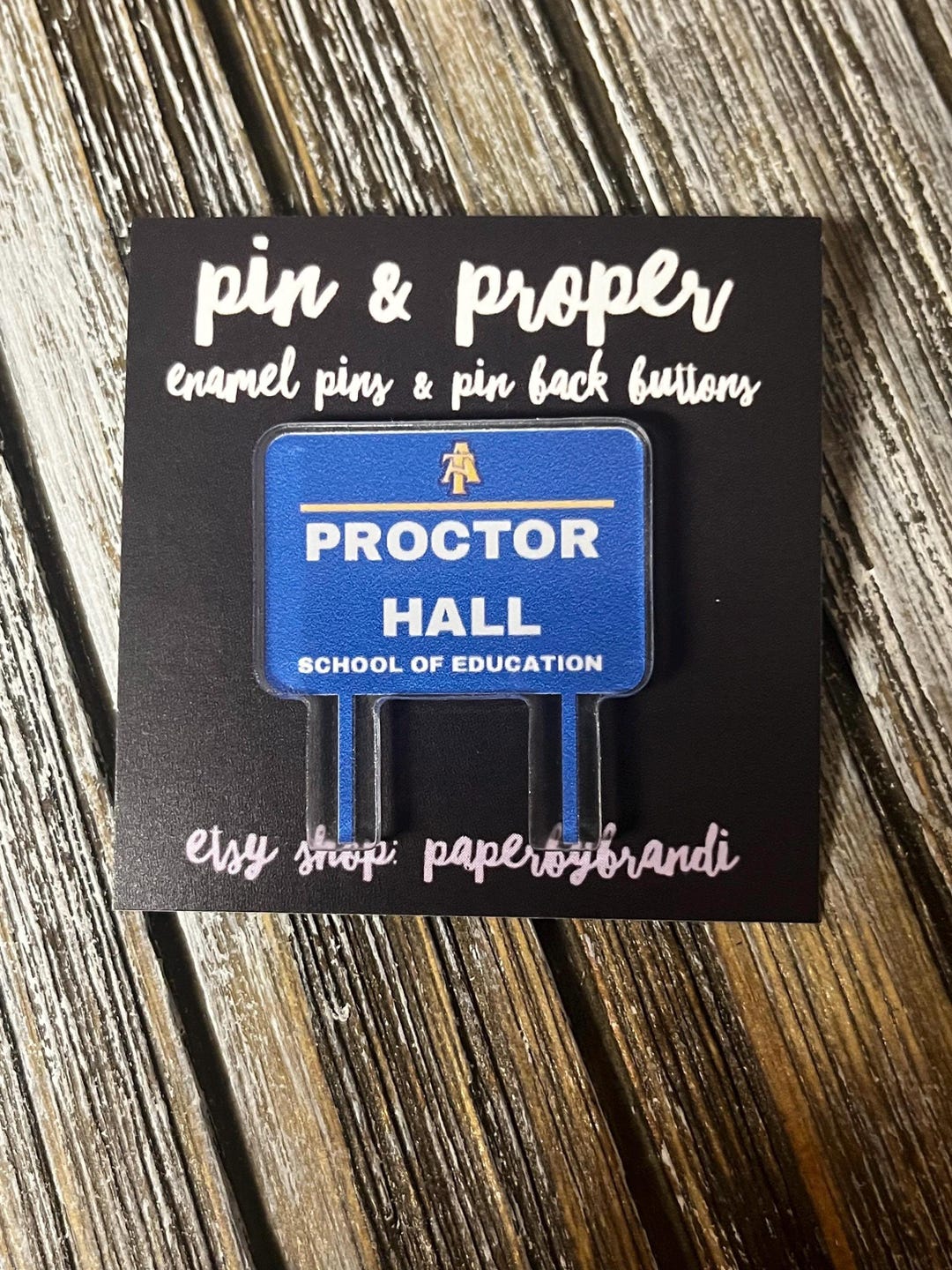 Proctor Hall A&T Building Sign Acrylic Lapel Pin - Etsy