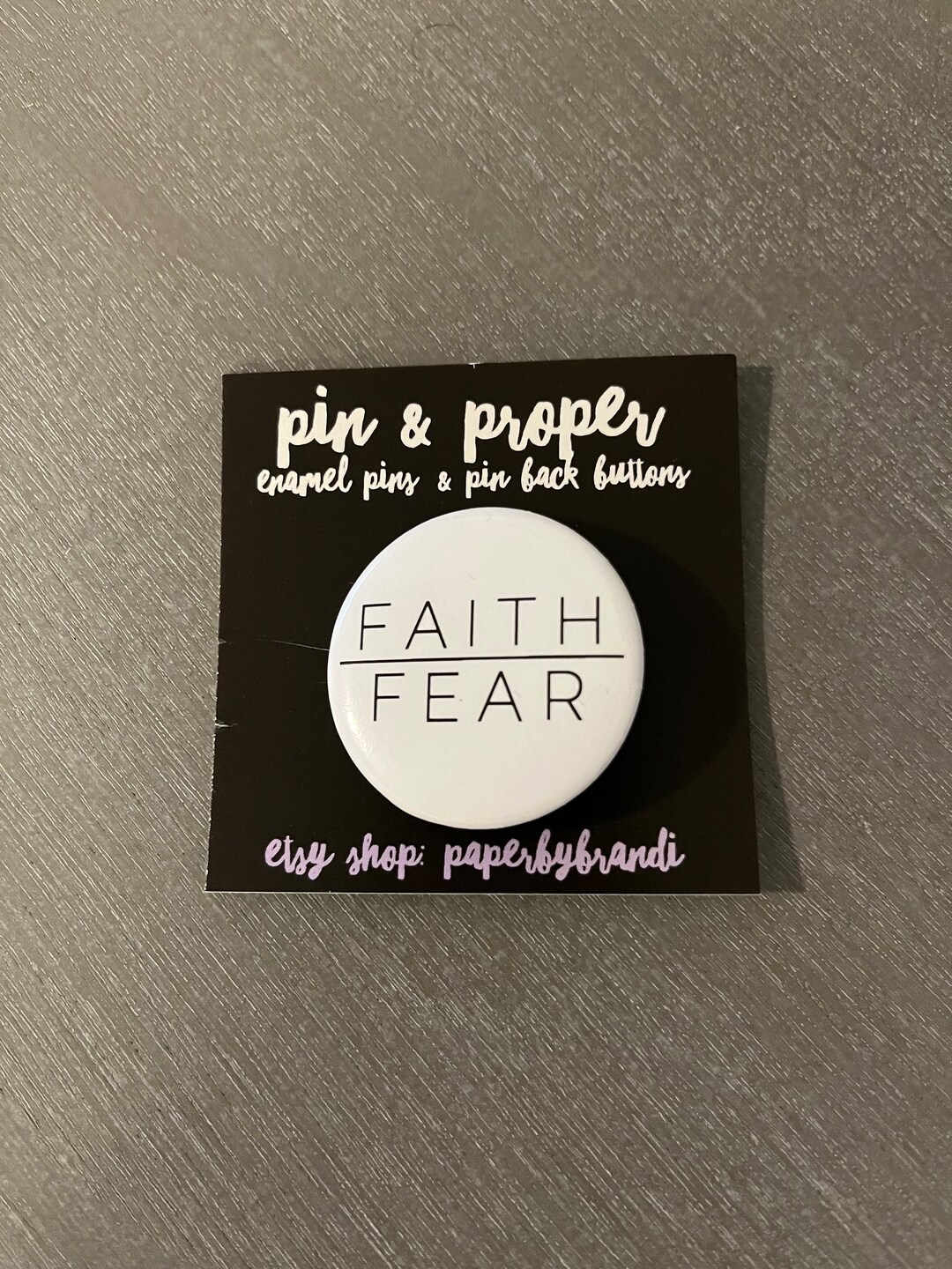 Faith Over Fear Pin Back Button - Etsy
