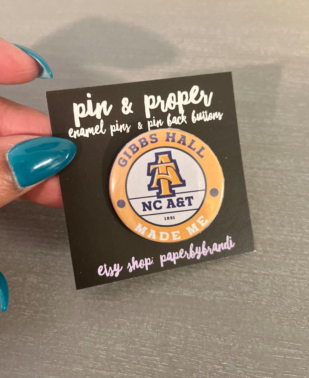 NC A&T Gibbs Hall Made Me Pin Back Button - Etsy