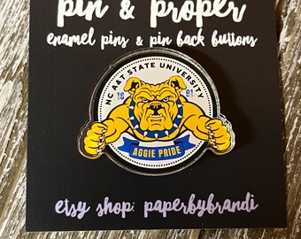 North Carolina A&T State University Aggie Pride Pin licensed - Etsy