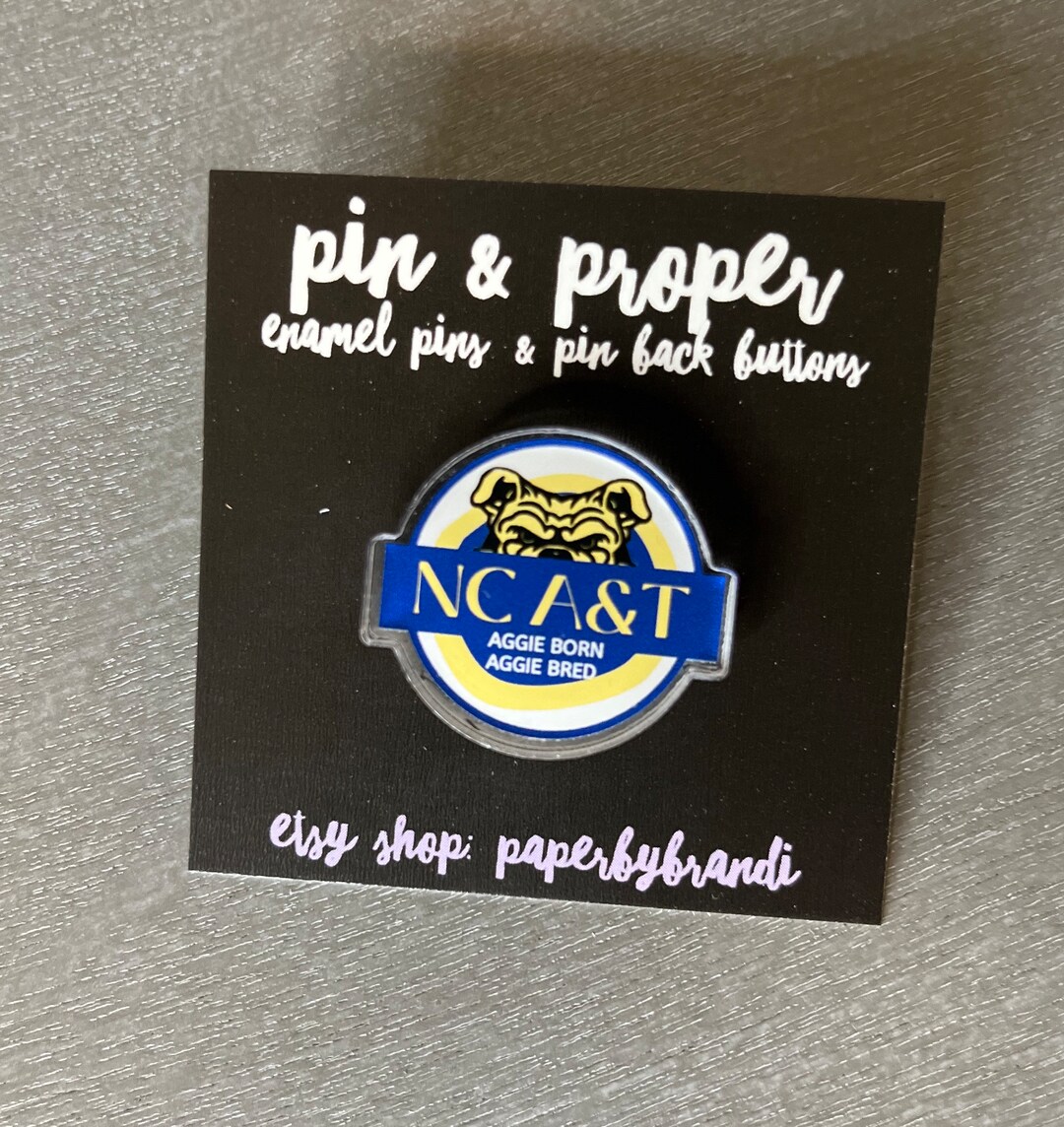 NC A&T Aggie Born/bred Acrylic Lapel Pin - Etsy