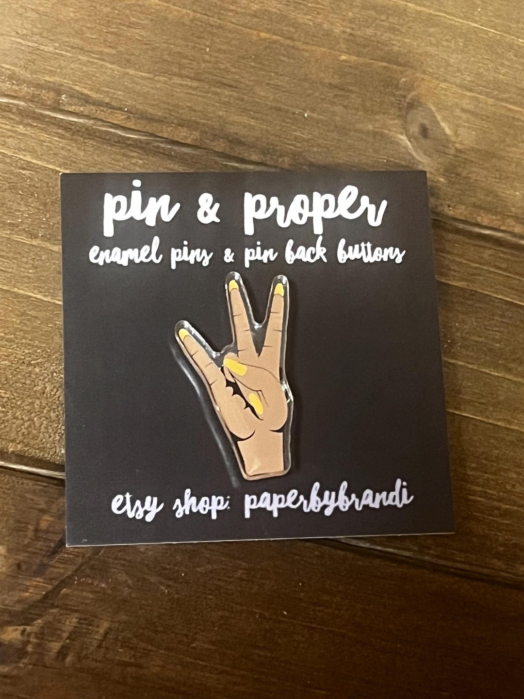 Rho Hand Sign Acrylic Lapel Pin - Etsy