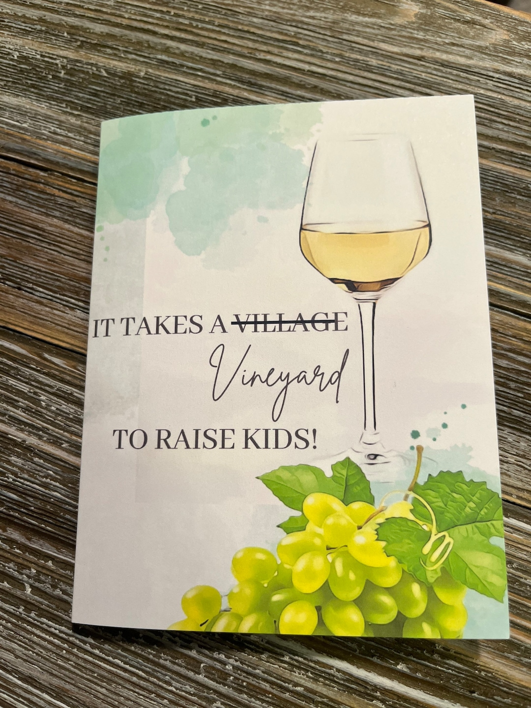 It Takes a Vineyard to Raise Kids Mother's Day Card - Etsy