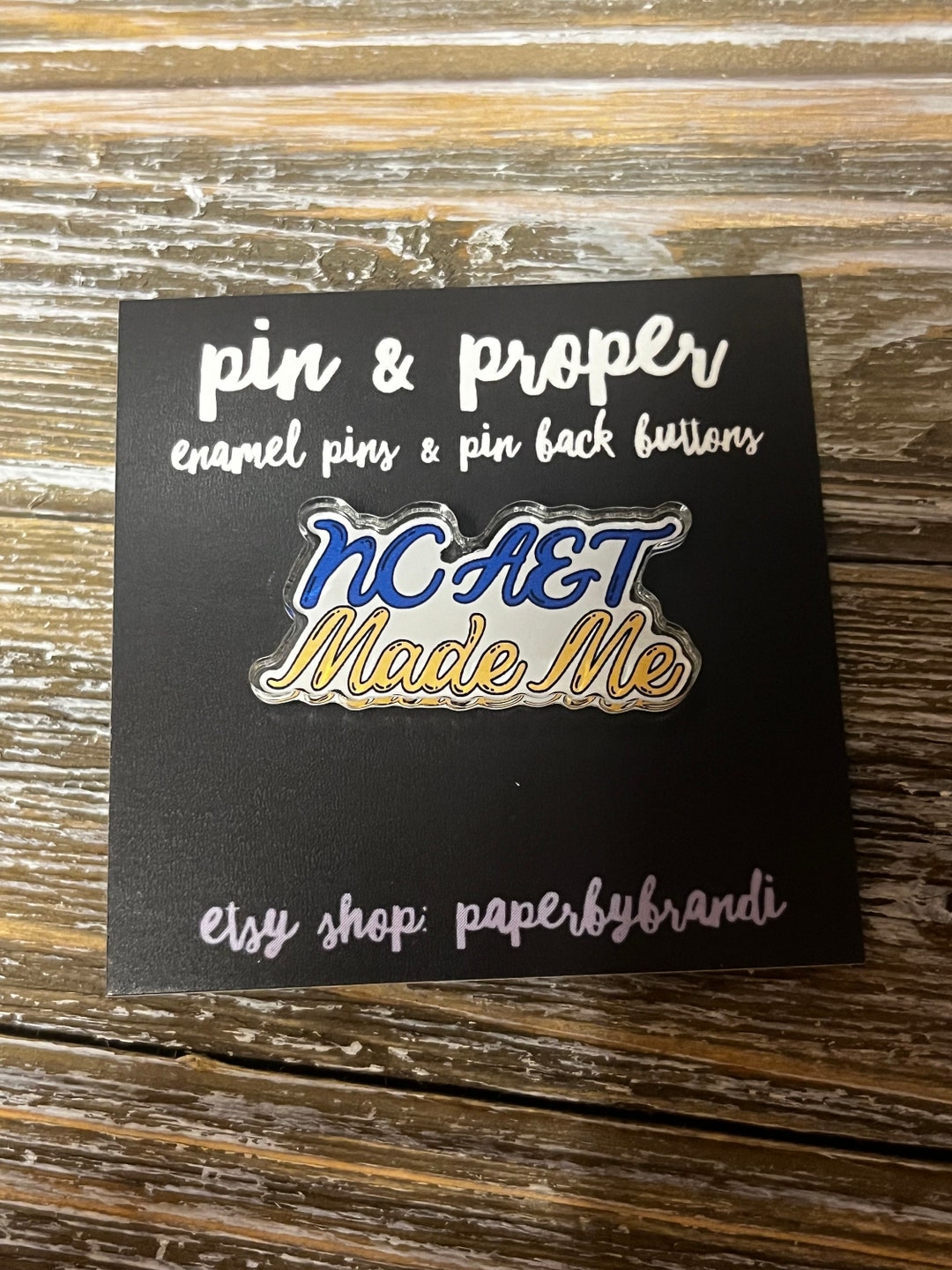 NC A&T Made Me Acrylic Pin - Etsy