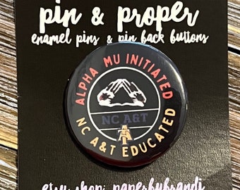 Alpha Phi Initiated/ncat Educated Pin Back Button - Etsy