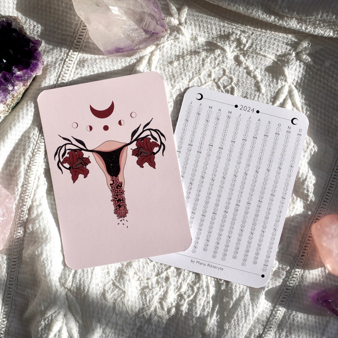 2024 Period Tracker // Woman's Moon Cycle Calendar // Gift for Her - Etsy