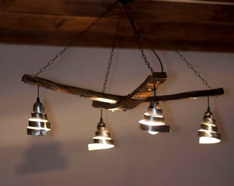Rustic Ceiling Light - Etsy
