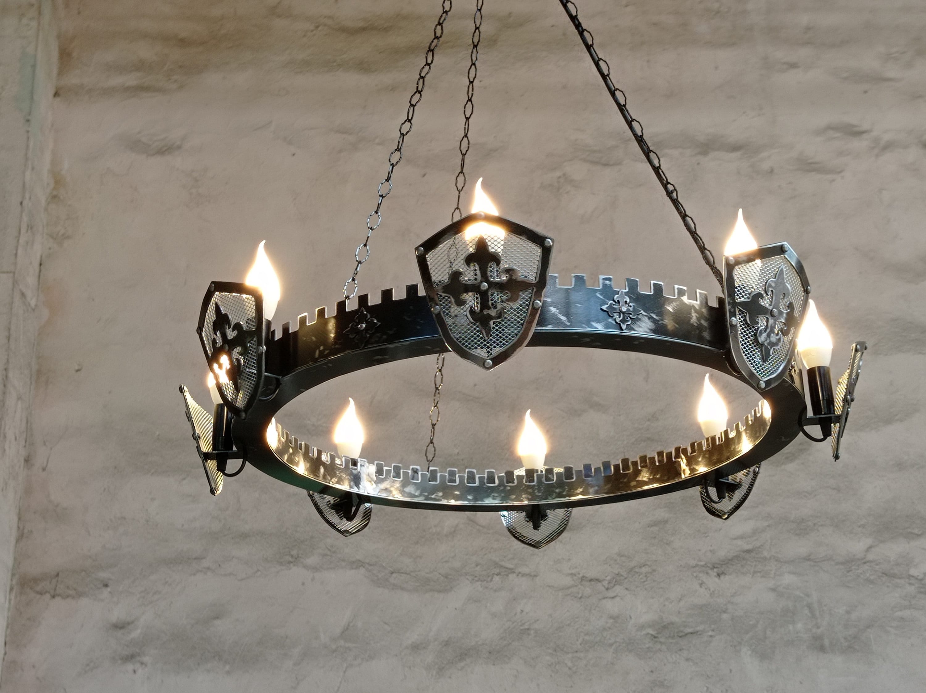 Ancient Medieval Style Iron Chandelier - Eight Lights Chandeliers ...