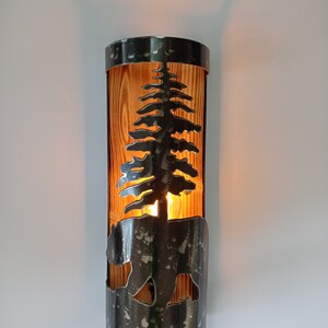 Rustic Wall Light - Bear- Cabin Sconce - Log House Lighting - Lodge ...