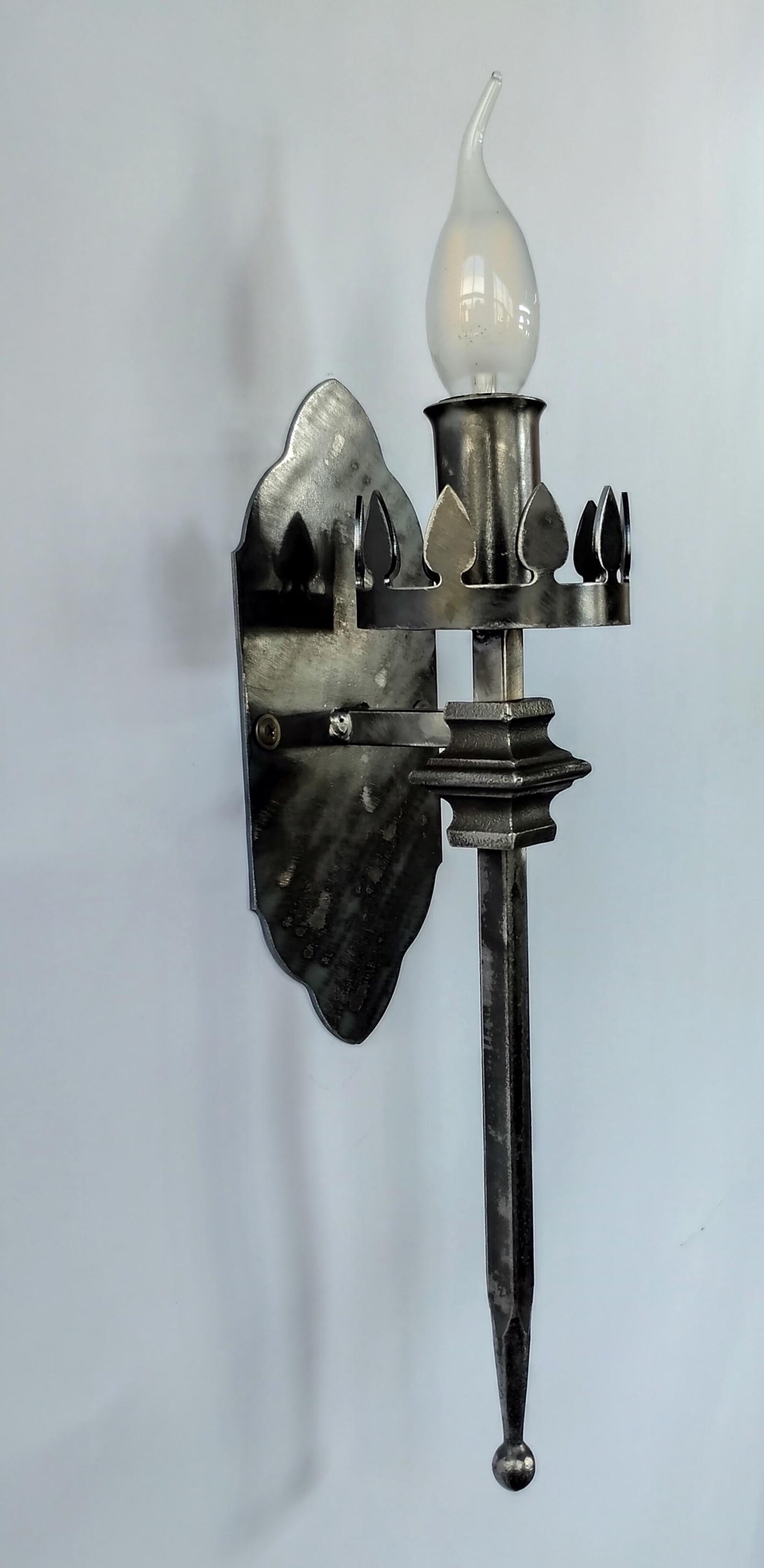 Medieval Castle Torch Sconce – Iron Wall Light - Wrought Iron Lighting ...
