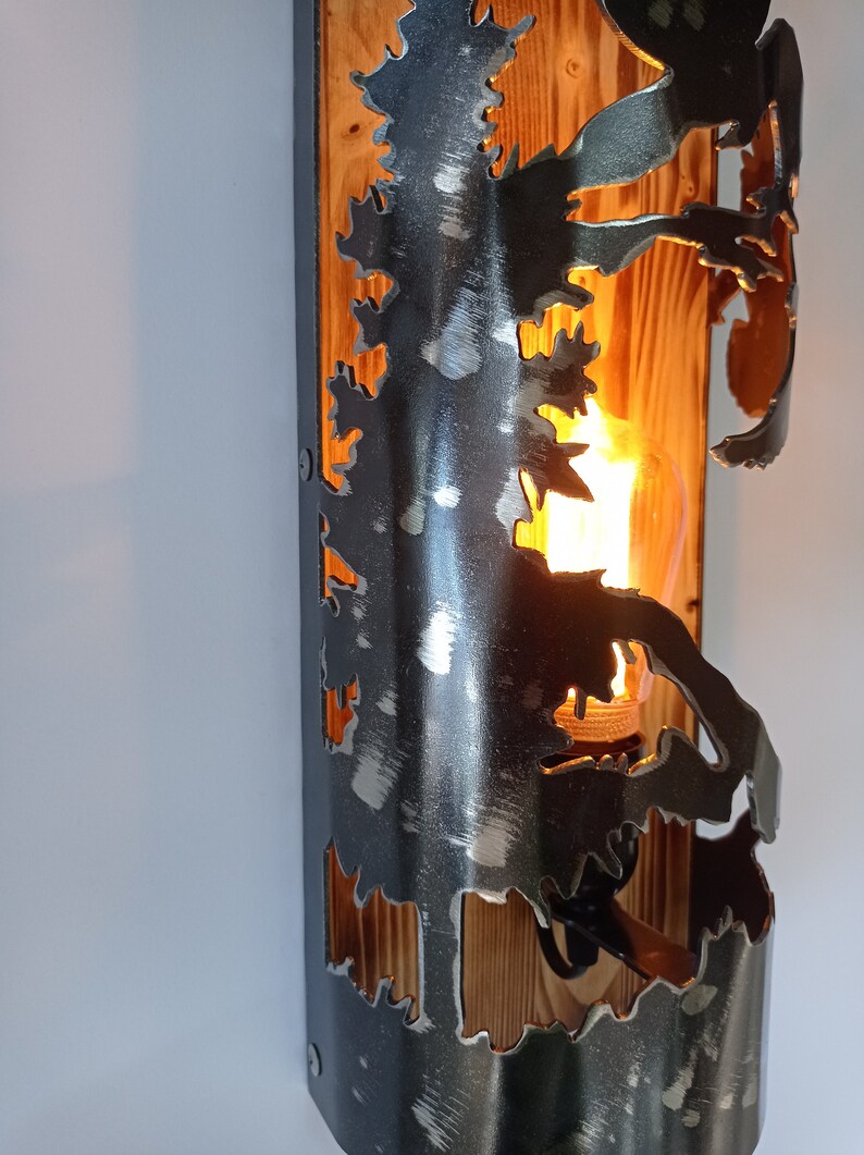 Rustic Wall Light - Eagle - Cabin Sconce - Log House Lighting - Lodge ...