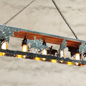 Farmhouse Ceiling Lights - Rustic Light Fixture - Cabin Lights - Horse ...