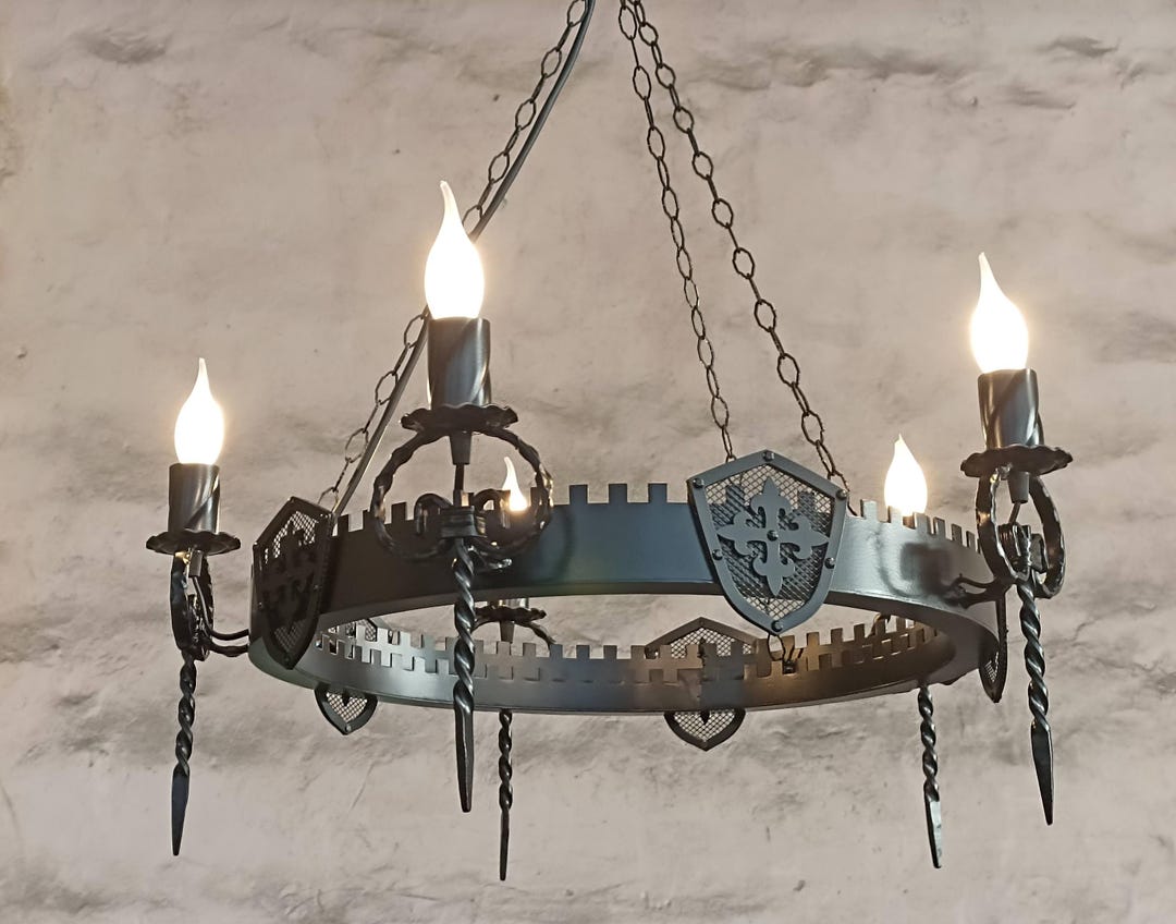 Chandelier Lighting - Wrought Iron Lights - Lighting Fixture - Metal ...