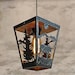 Rustic Pendant Light Longhorn Cabin Ceiling Lights Log House Lighting ...