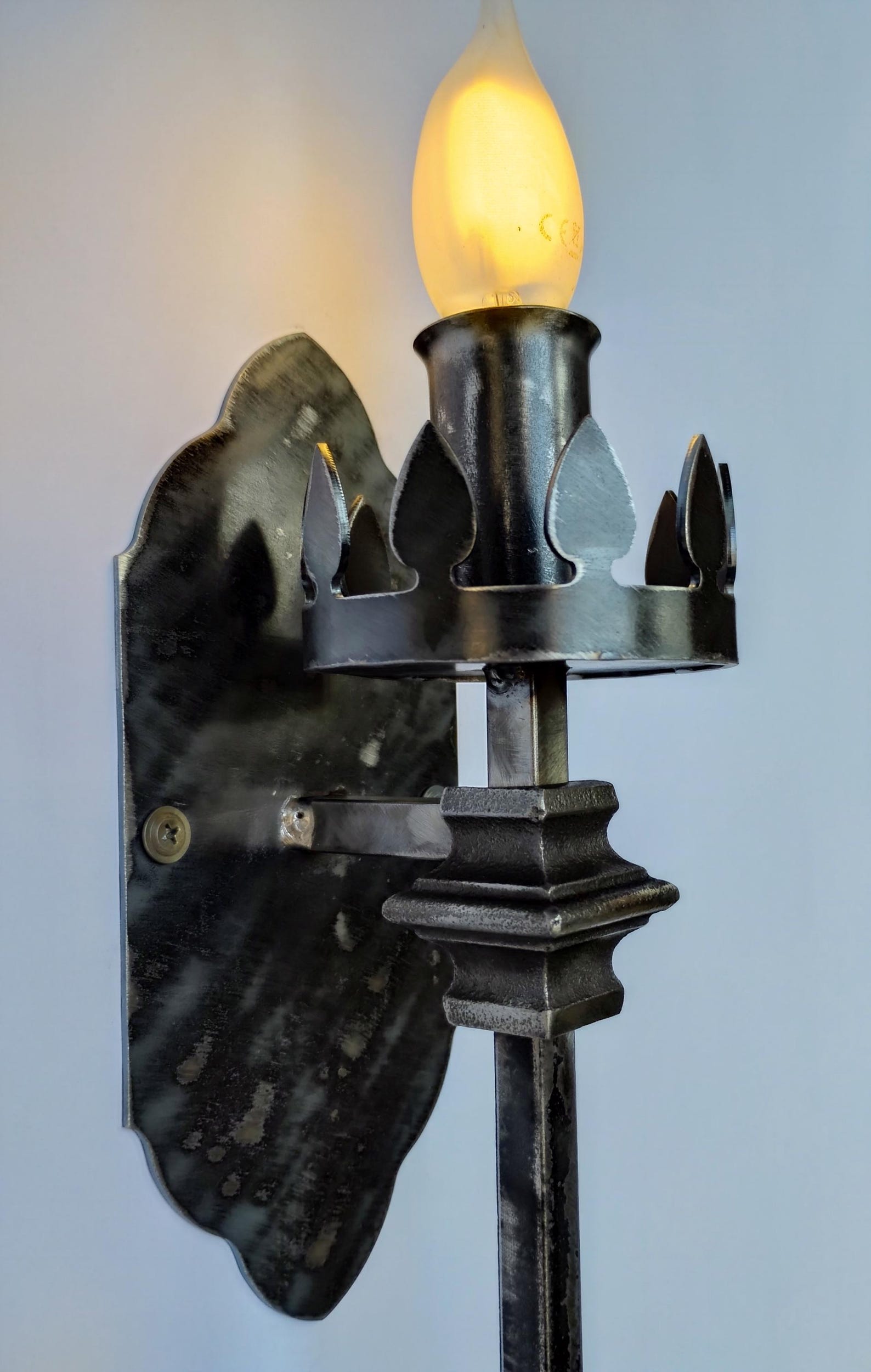 Medieval Castle Torch Sconce – Iron Wall Light - Wrought Iron Lighting ...
